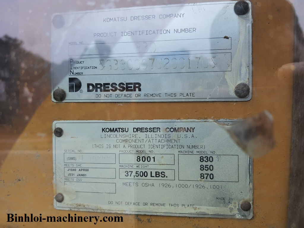 San gạt Dresser 830 | Chuyên cung cấp các loại máy xây dựng nhập khẩu ...